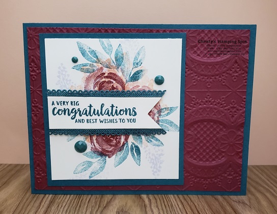 Beautiful Friendship Floral Congratulations Card - Christy's Stamping Spot