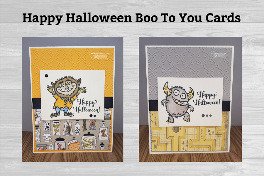 Happy Halloween Boo To You Cards - Christy's Stamping Spot