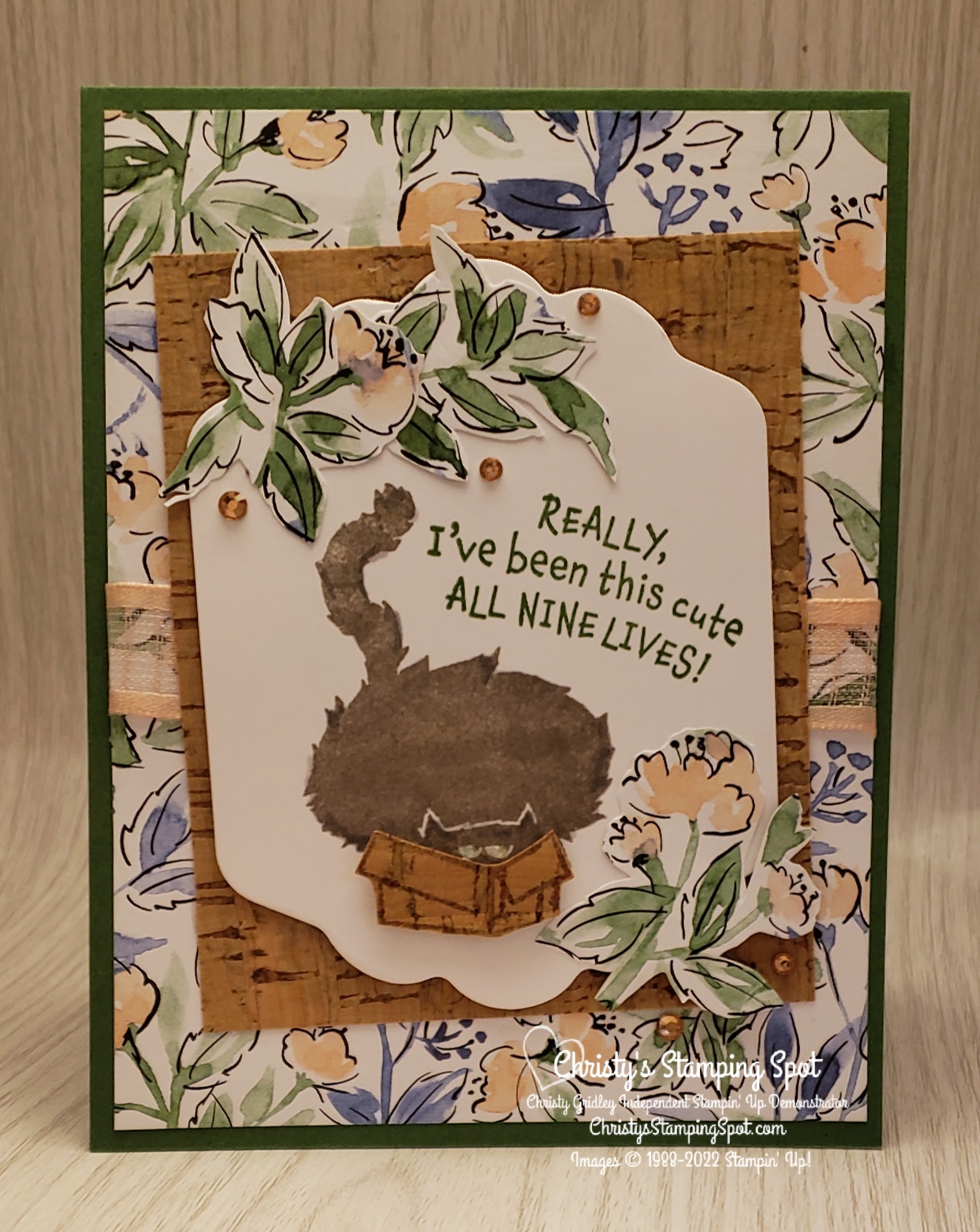 Stampin' Up! Hand-Penned Clever Cats Card - Christy's Stamping Spot