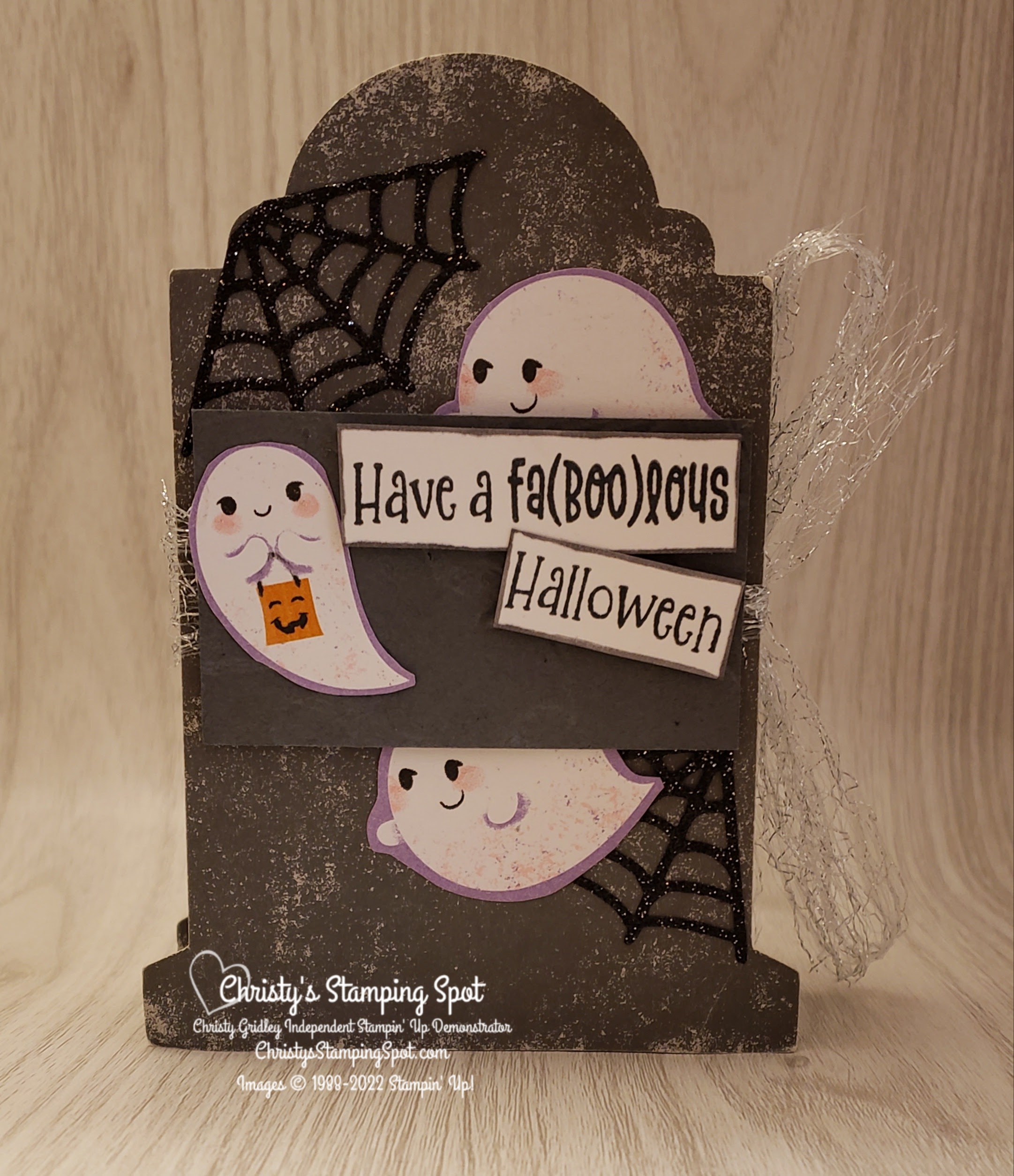 Halloween Day 13: Tombstone Accordion Card - Christy's Stamping Spot
