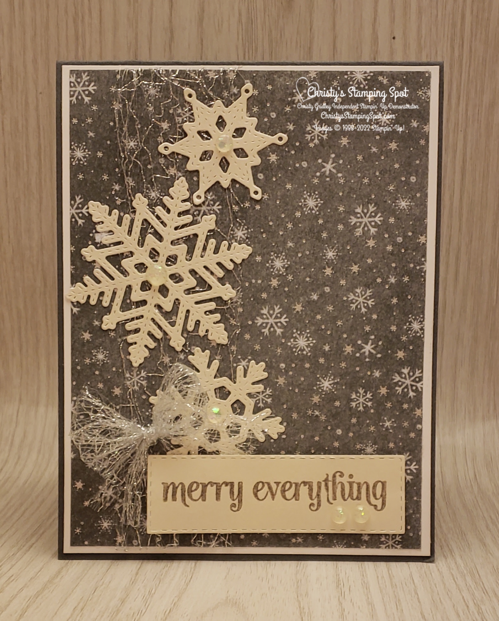 Stampin' Up! Merry Snowflakes Bundle & Peaceful Place DSP Card ...