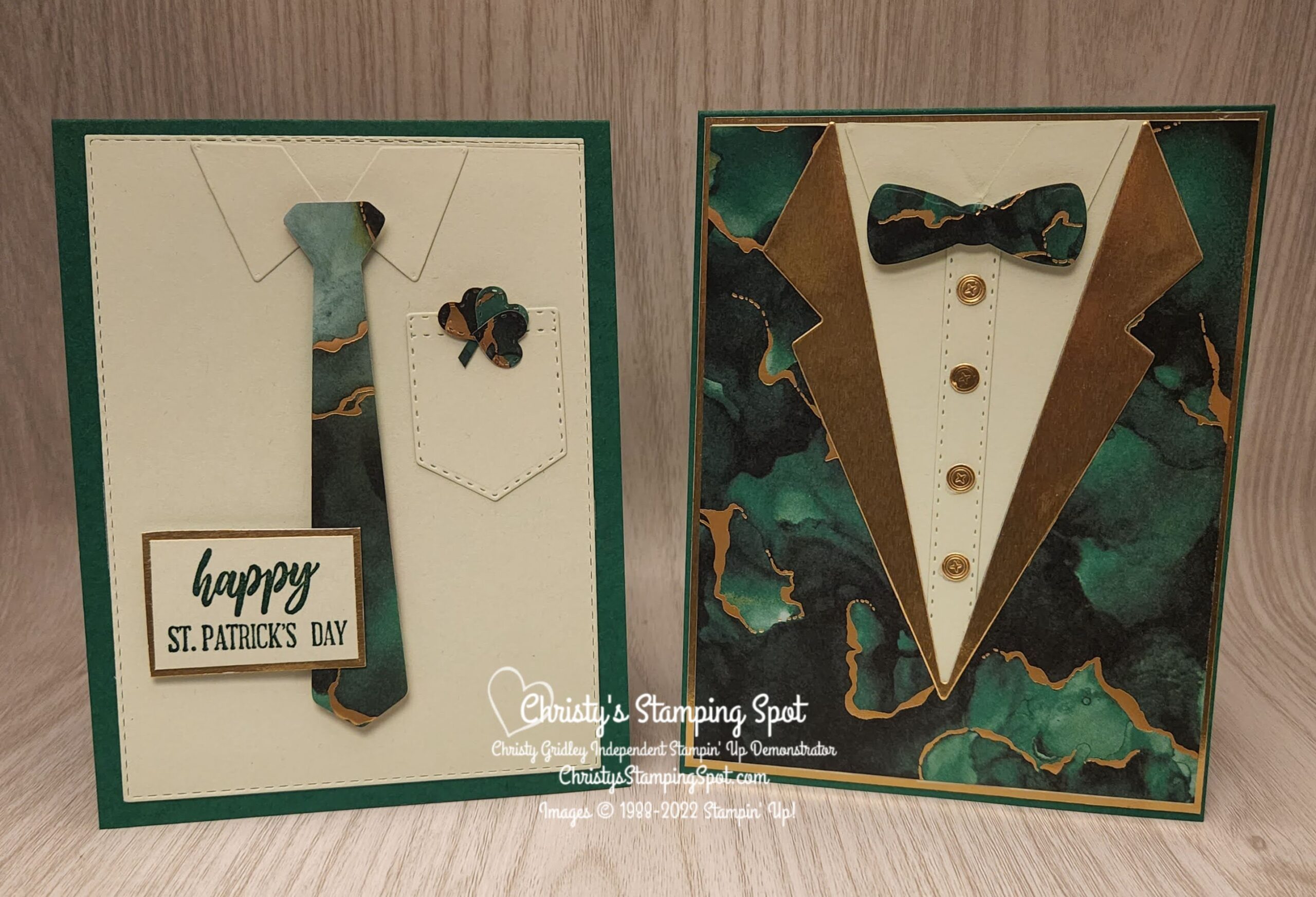 Thursday's Double Feature: Suit & Tie Dies Cards - Christy's Stamping Spot