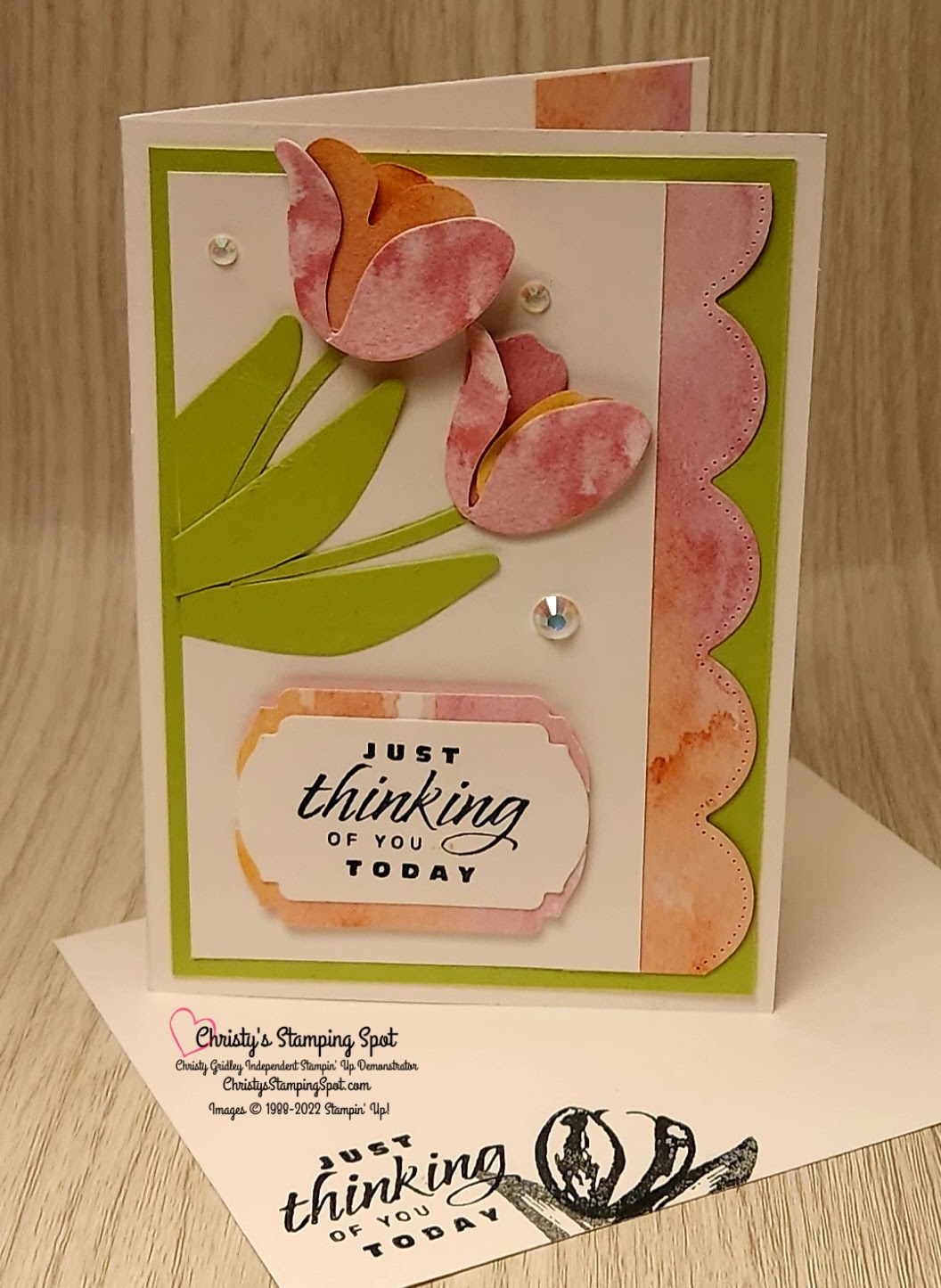 Stampin' Up! Flowering Tulips Bundle Note Card - Christy's Stamping Spot