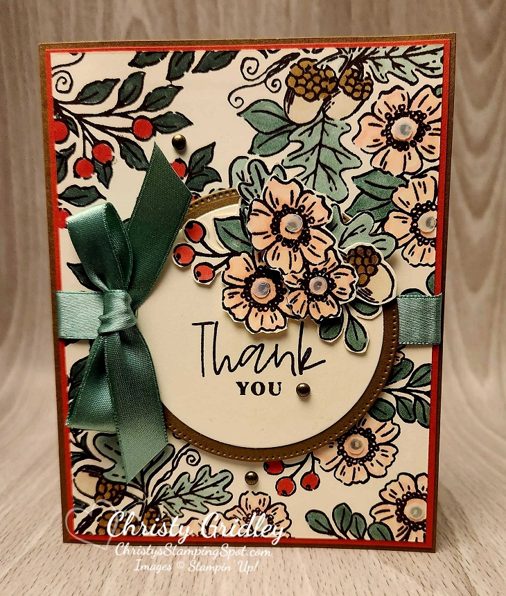 Happy Thanksgiving Fond Of Autumn Thank You Card - Christy's Stamping Spot