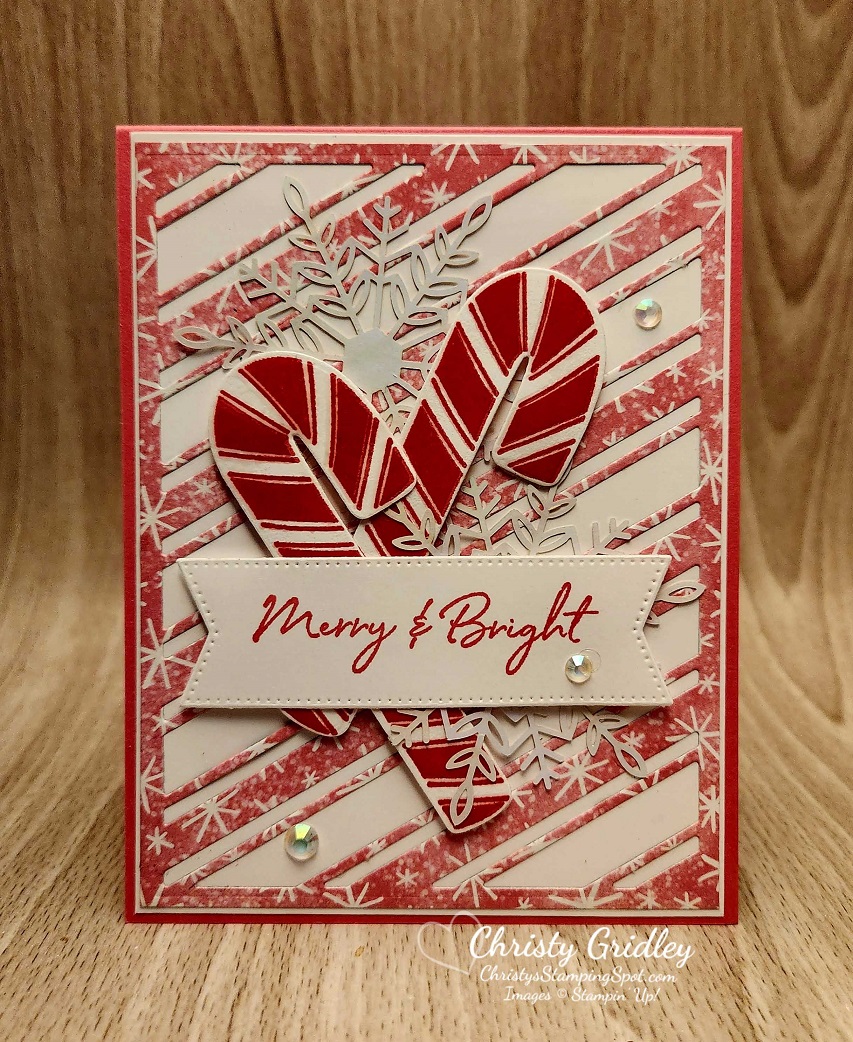 Merry & Bright Sweet Candy Canes Bundle Card - Christy's Stamping Spot