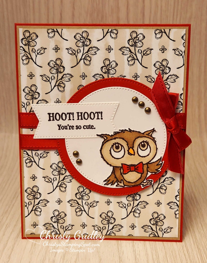 Sale-A-Bration Adorable Owls Sneak Peek Card - Christy's Stamping Spot