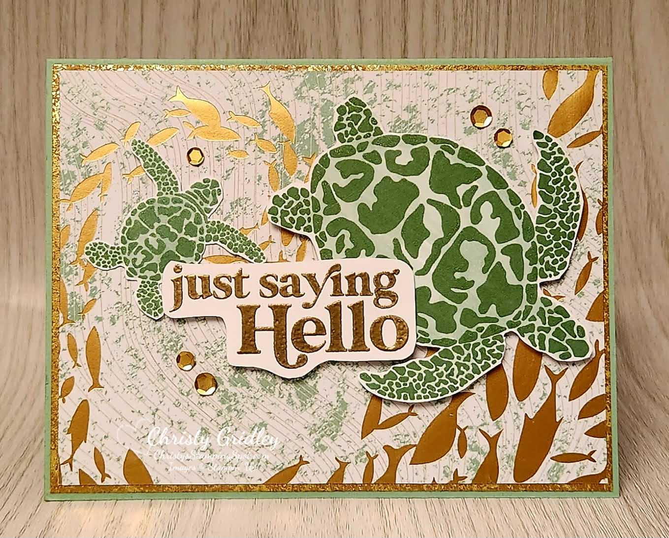 Sea Turtle Hello Card - Christy's Stamping Spot