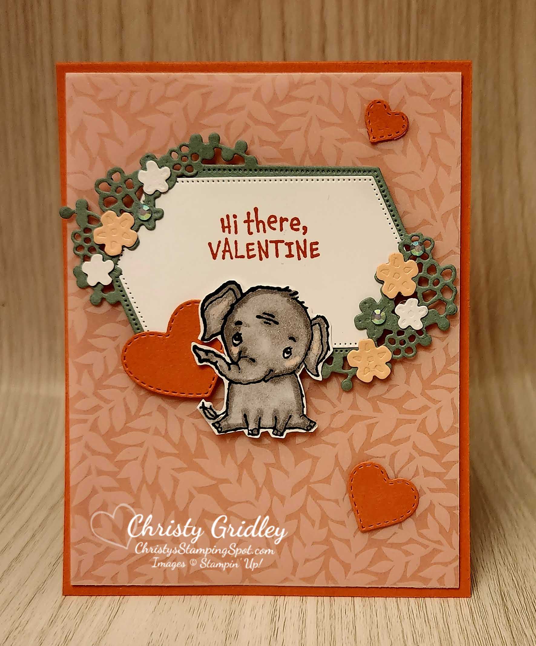 Elephant Parade Valentine Card - Christy's Stamping Spot