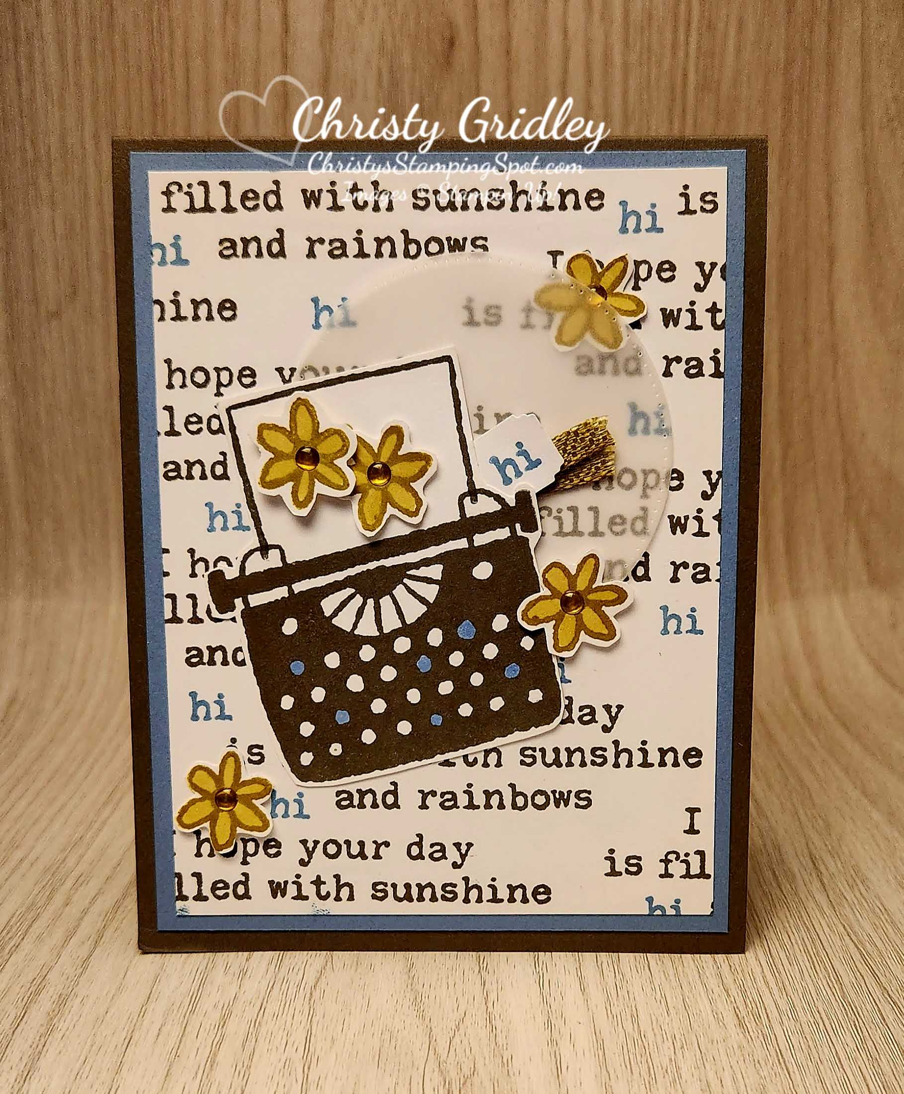 Just My Type Hi Card - Christy's Stamping Spot