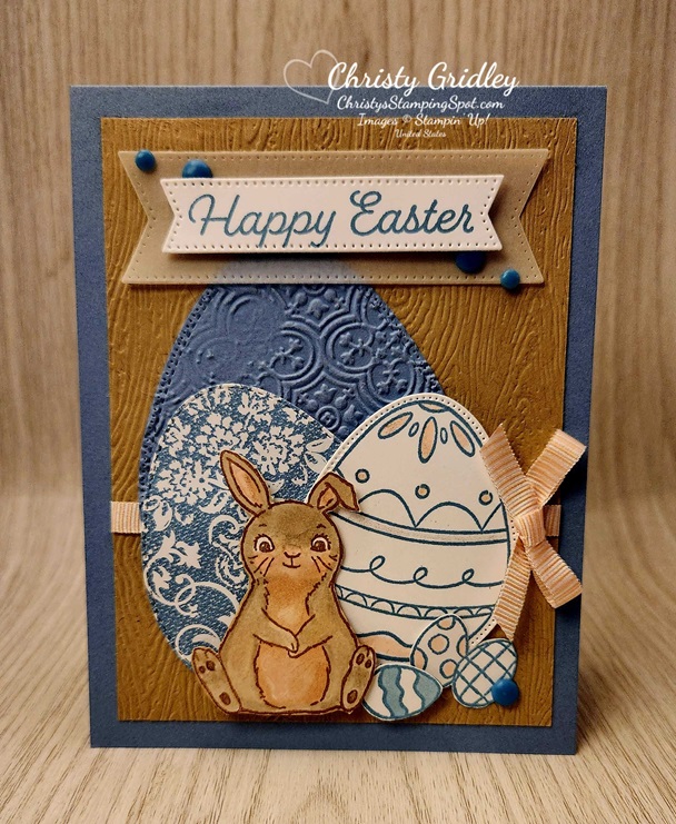 Easter Bunny & Excellent Eggs Card - Christy's Stamping Spot