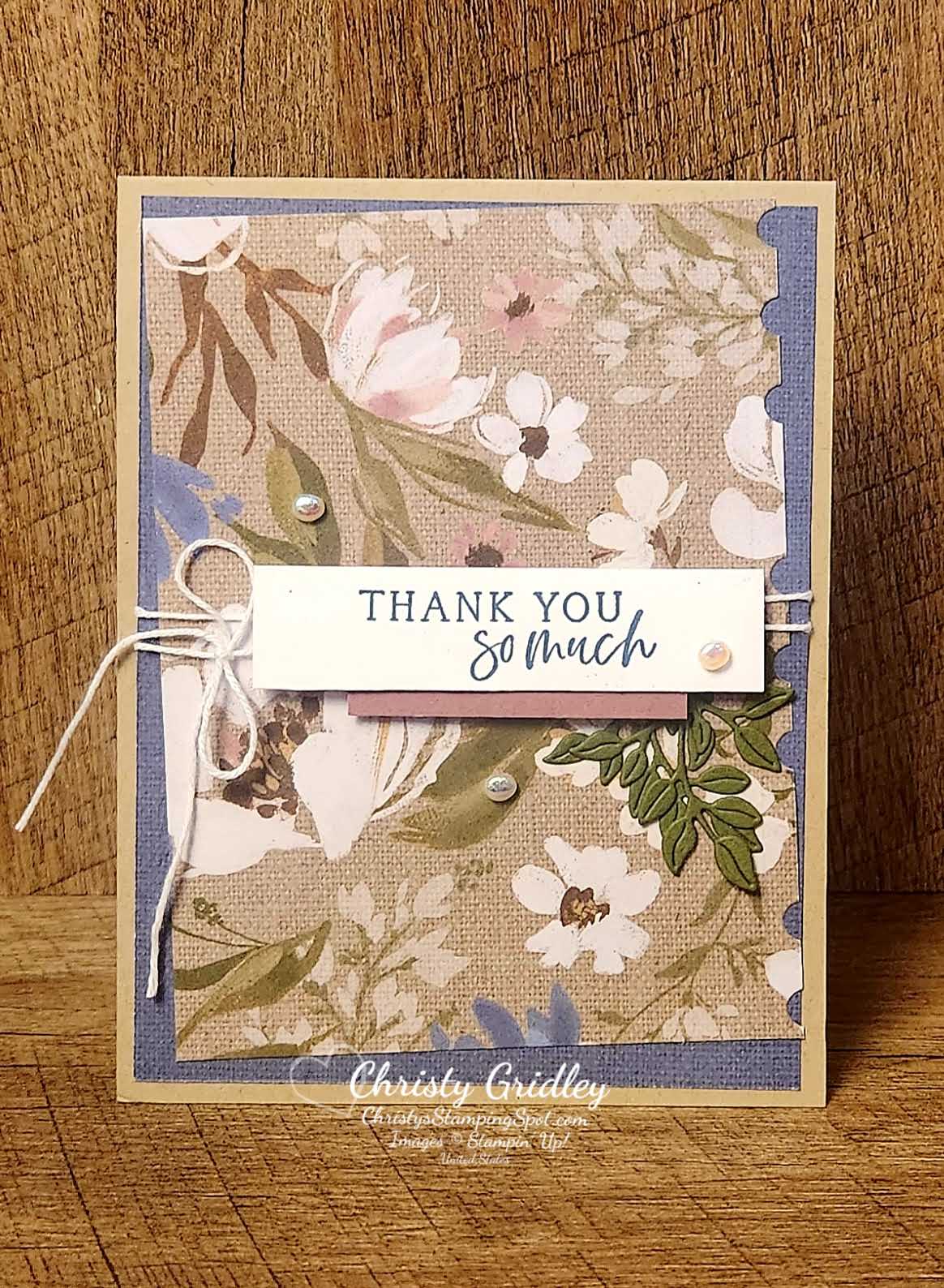 Wildly Flowering DSP Card - Christy's Stamping Spot