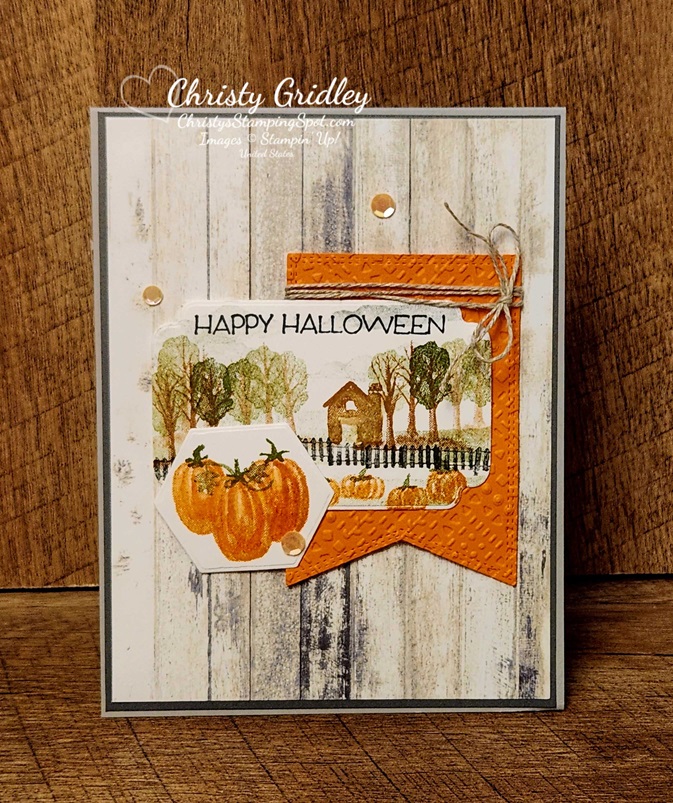 Scenic Pumpkin Patch Card - Christy's Stamping Spot