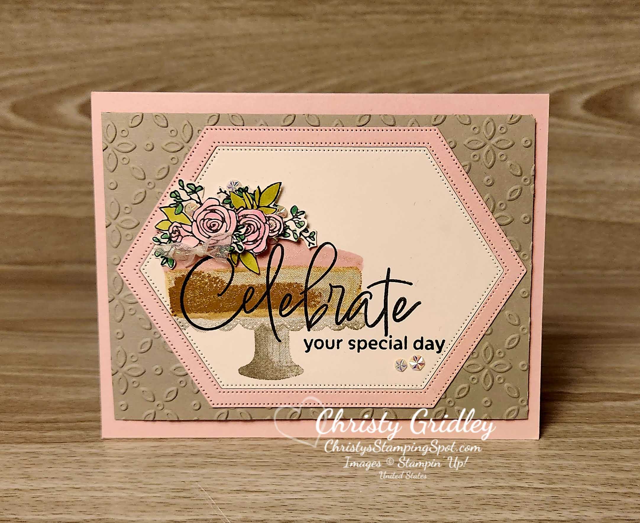 Cake Fancy Celebrate Card - Christy's Stamping Spot
